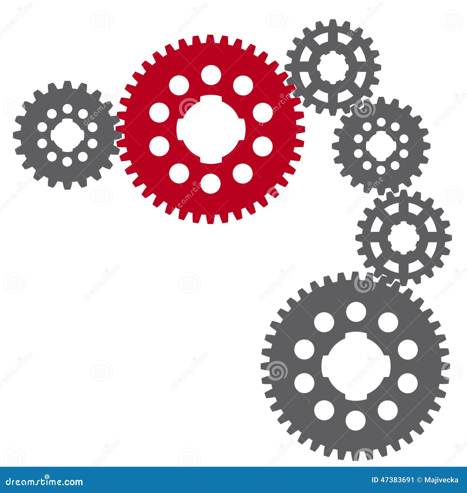 Vector image of gears. stock vector. Illustration of geometric - 47383691