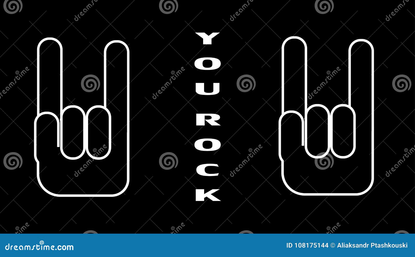 Vector Image Gesture that You Rock Stock Vector - Illustration of music ...
