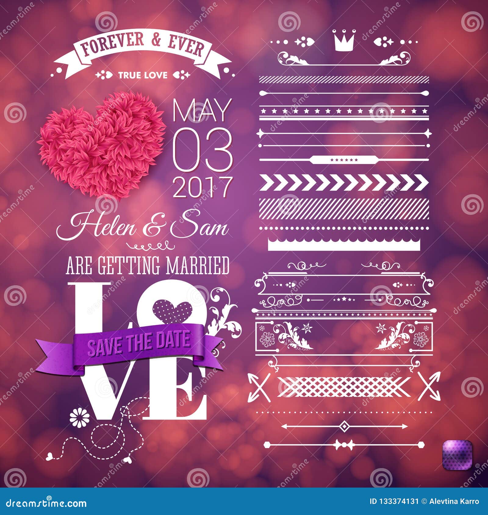 Vector Image of we are Getting Married Template Stock Vector ...