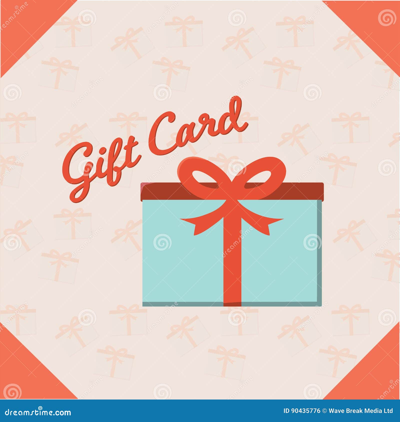 Vector Image of Gift Box with Text Gift Card Stock Vector ...