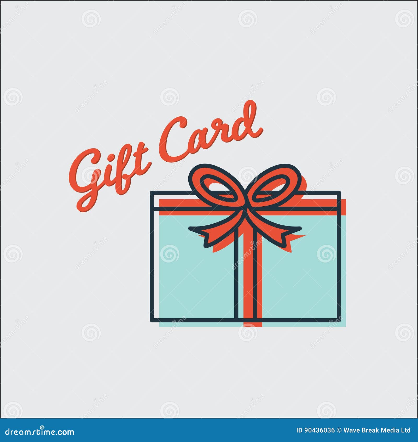 Vector Image of Gift Box with Text Gift Card Stock Vector ...