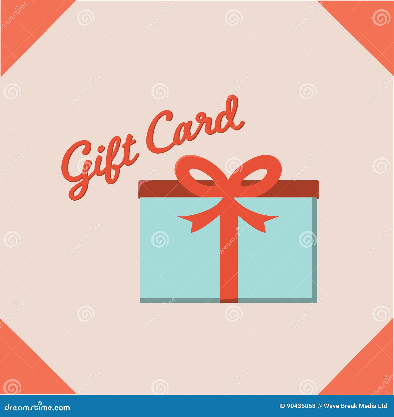Vector Image of Gift Box with Text Gift Card Stock Vector ...