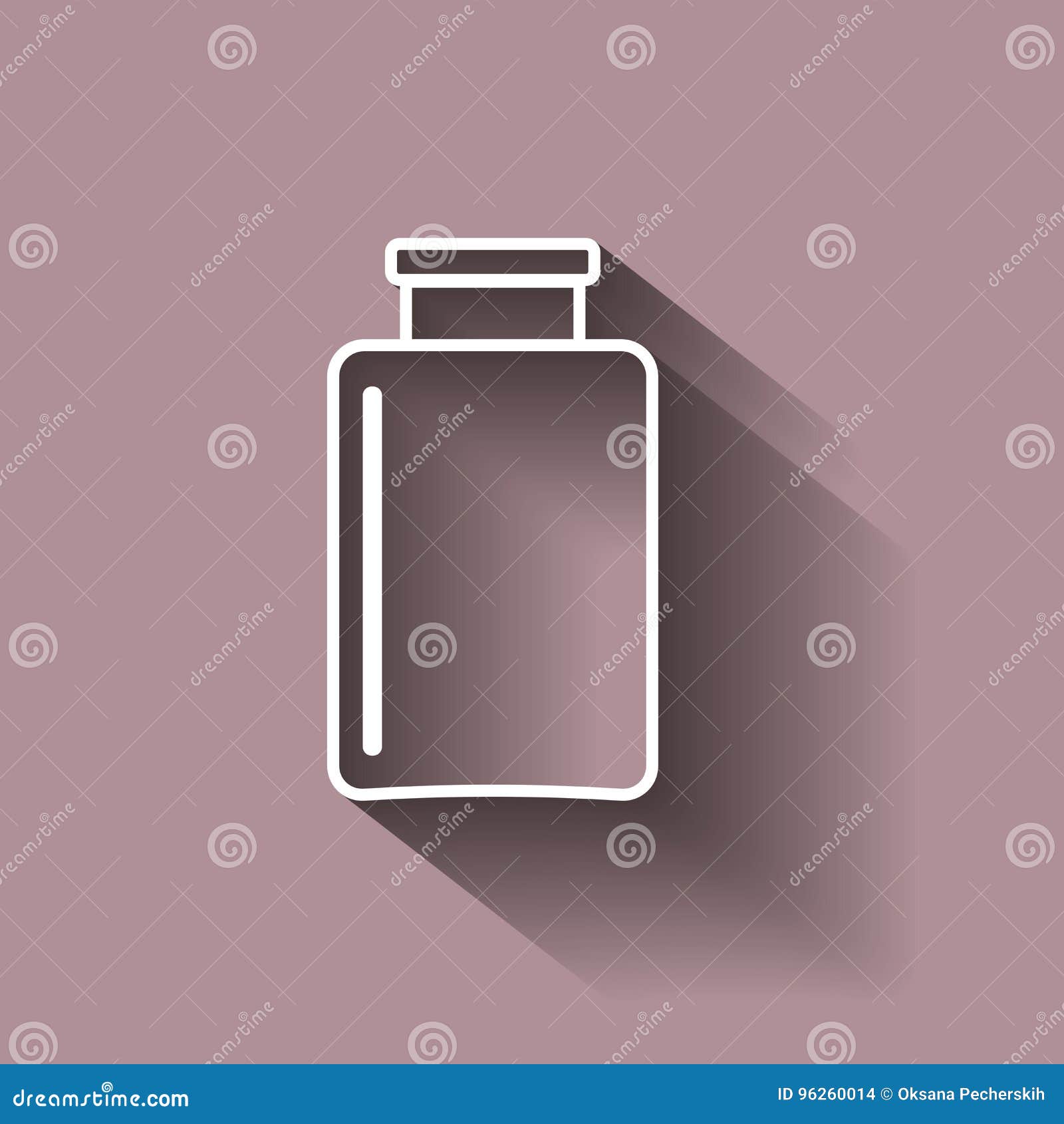 Vector Image Glass Jar Icons, Beakers. Illustration with Shadow Stock ...