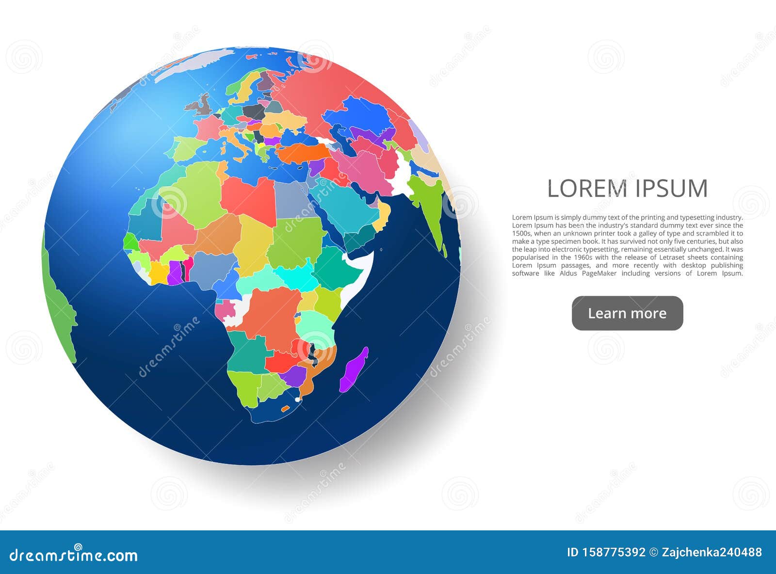 World Map. a Vector Image of a Global Map in the Shape of Countries of ...