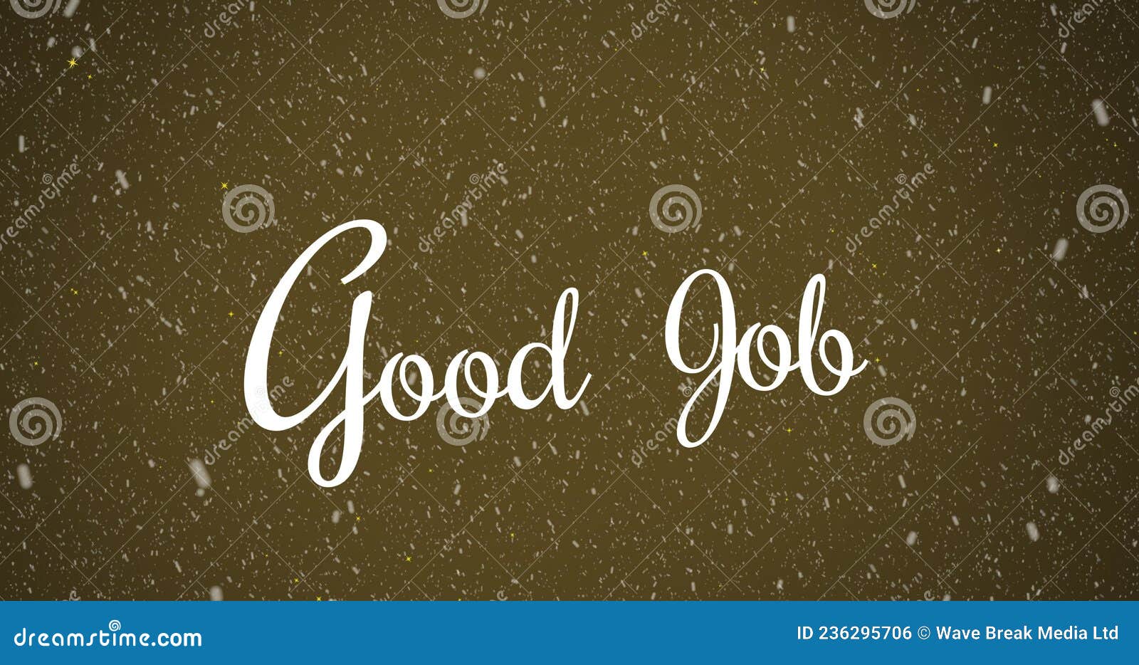 Vector Image of Good Job Text Against Brown Background with Copy Space ...