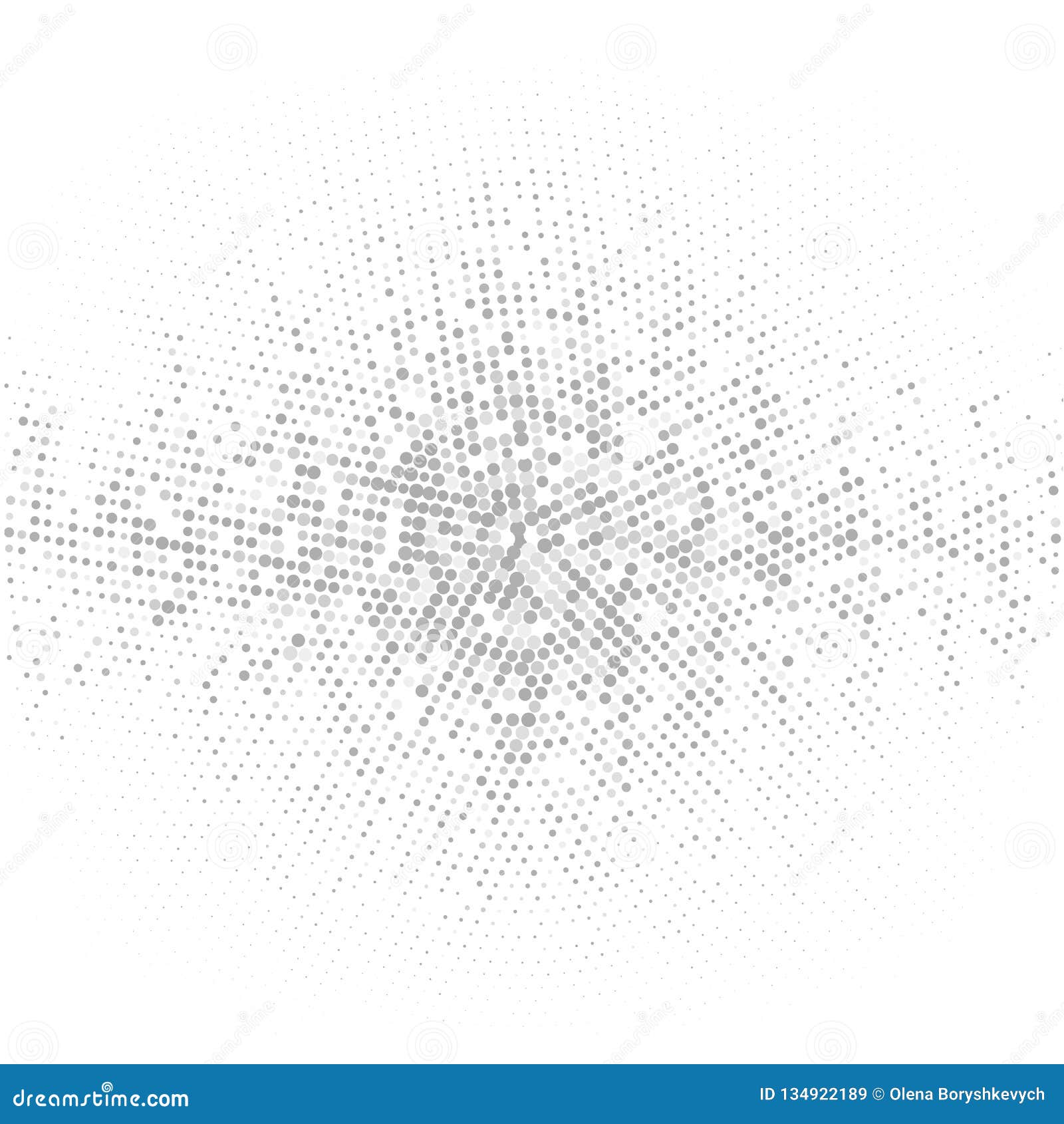 Vector Image of Gray Dots of Different Sizes on a White Background ...