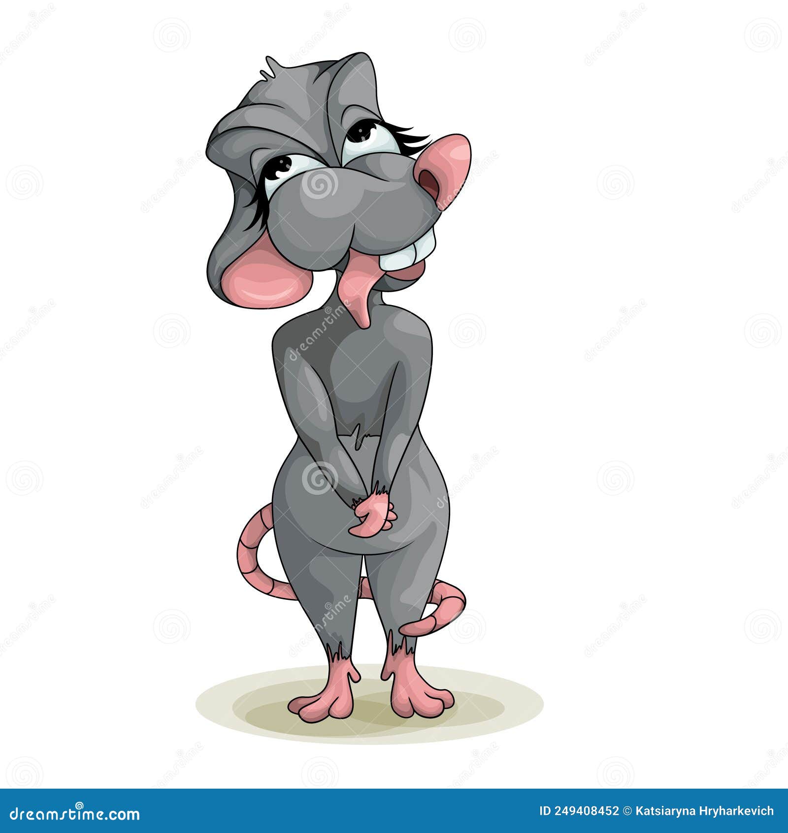 Image of a Gray Mouse. Cartoon Style Stock Vector - Illustration of ...