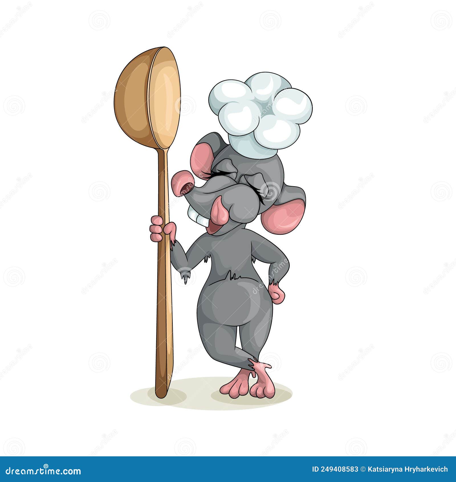 Vector Image of a Gray Mouse. Cartoon Style Stock Vector - Illustration ...