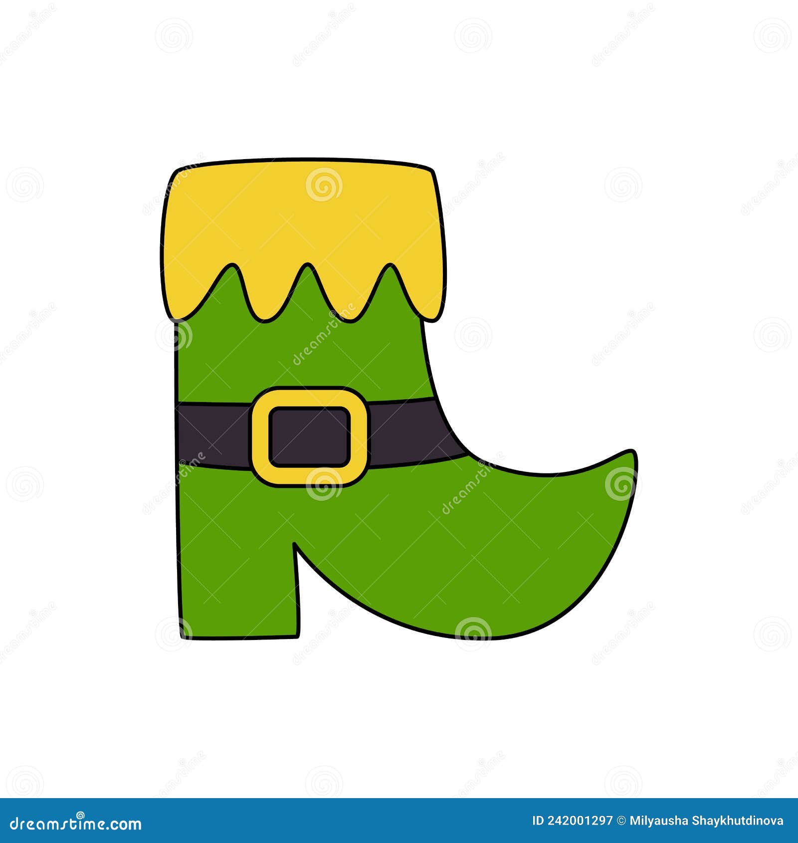 Vector Image of Green Boot on White Background. Stock Vector ...