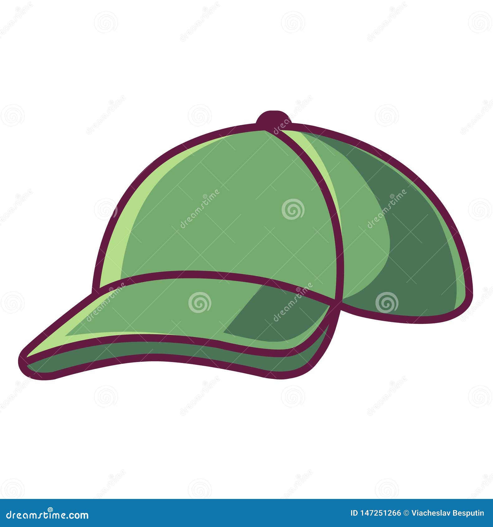 Image of a green cap stock vector. Illustration of concept - 147251266