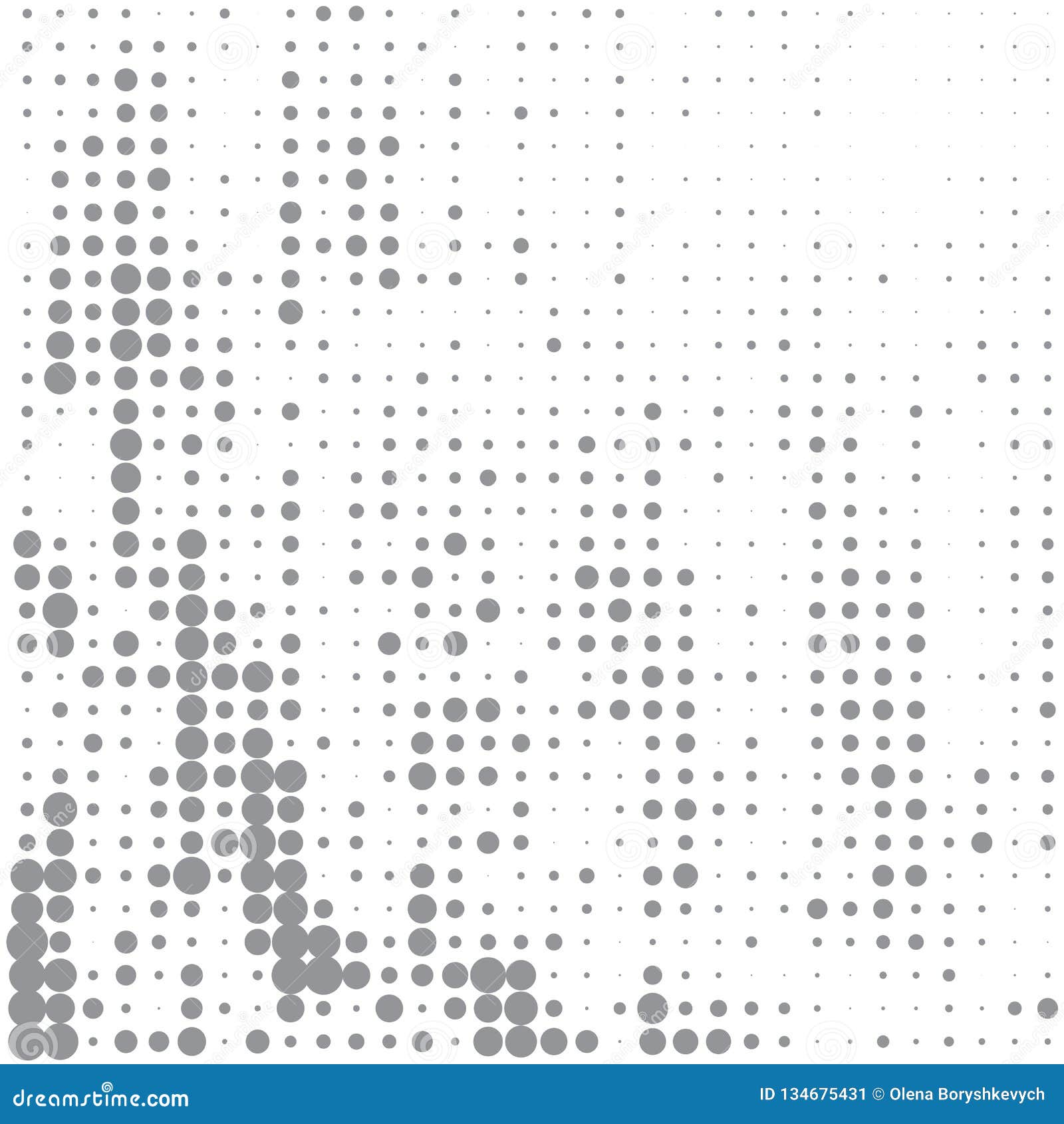 Vector Image of Grey Dots of Different Sizes Have Different Density on ...