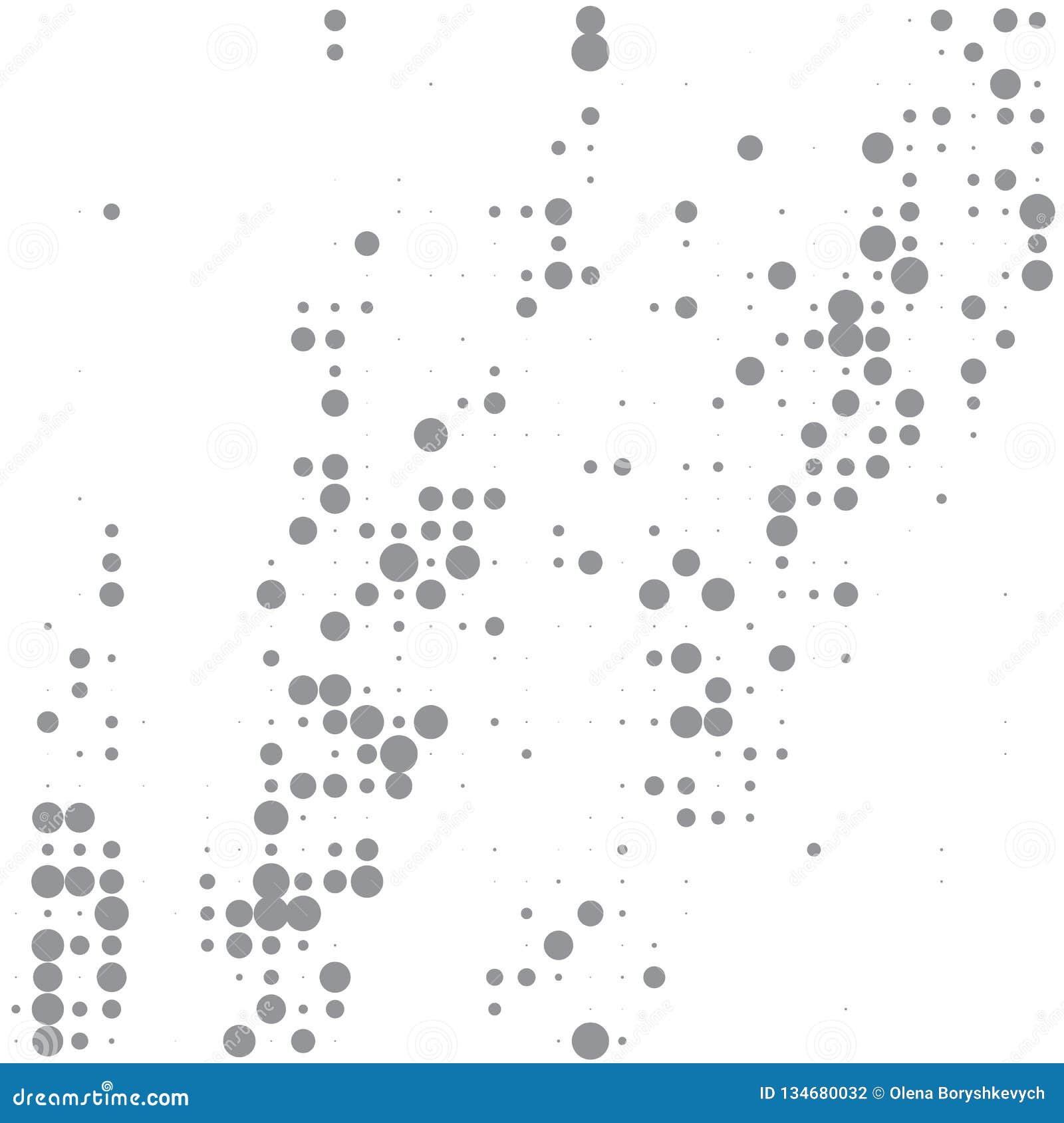 Vector Image of Grey Dots of Different Sizes Have Different Density on ...