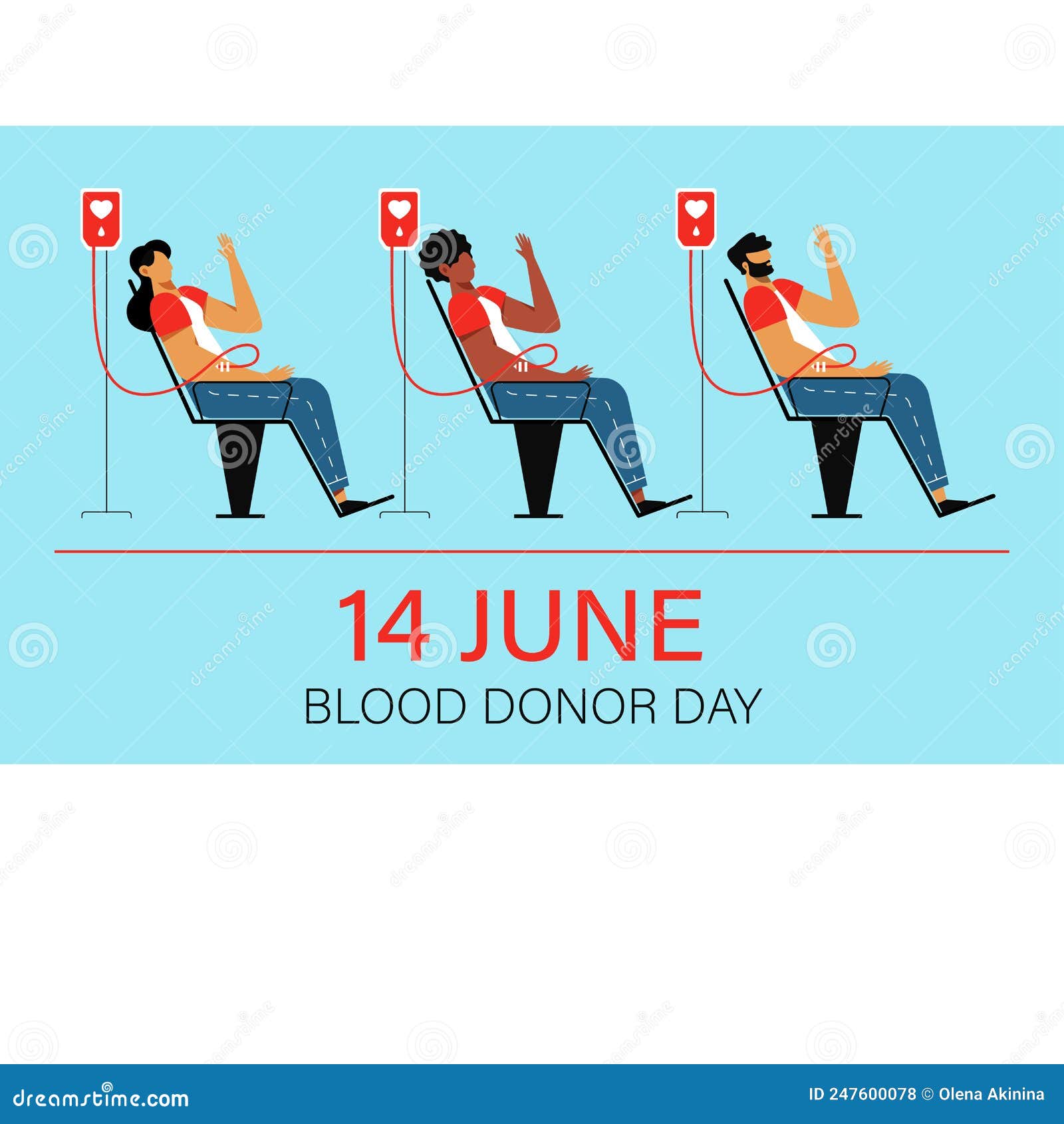 A Vector Image with a Group of People Donating Blood. Stock Vector ...