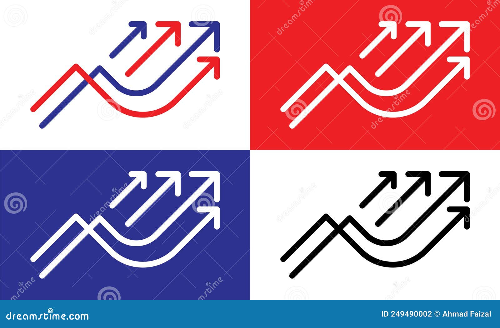Growing Statistics Icon Vector Image Stock Vector - Illustration of ...