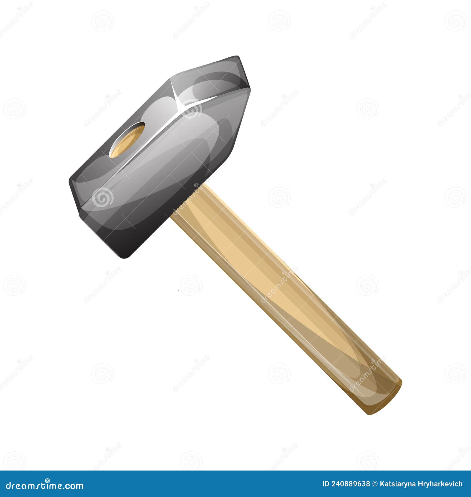 Vector Image of a Hammer Isolated on White Background. Concept. Tool ...