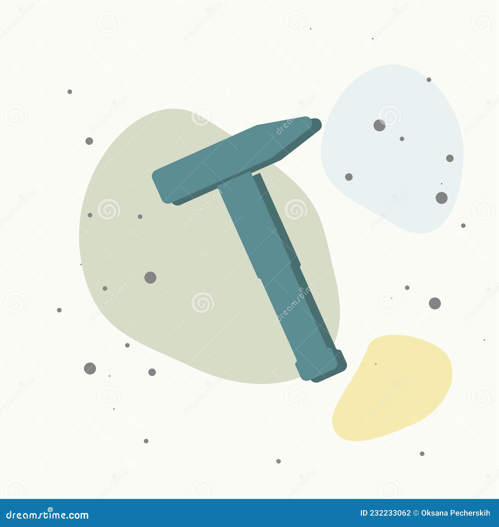 Vector Image of a Hammer on Multicolored Background Stock Vector ...