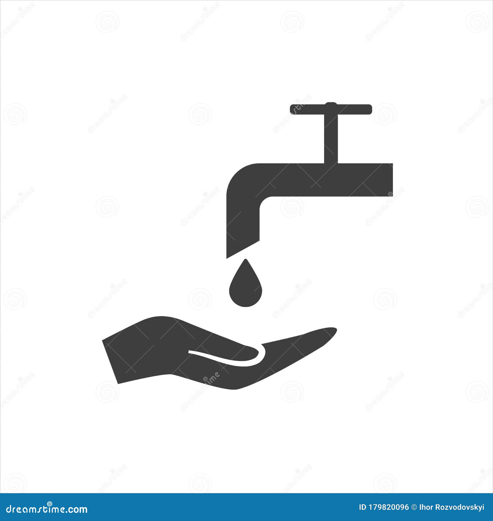 Vector Image of a Hand Under the Tap. Coronavirus Protection Stock ...