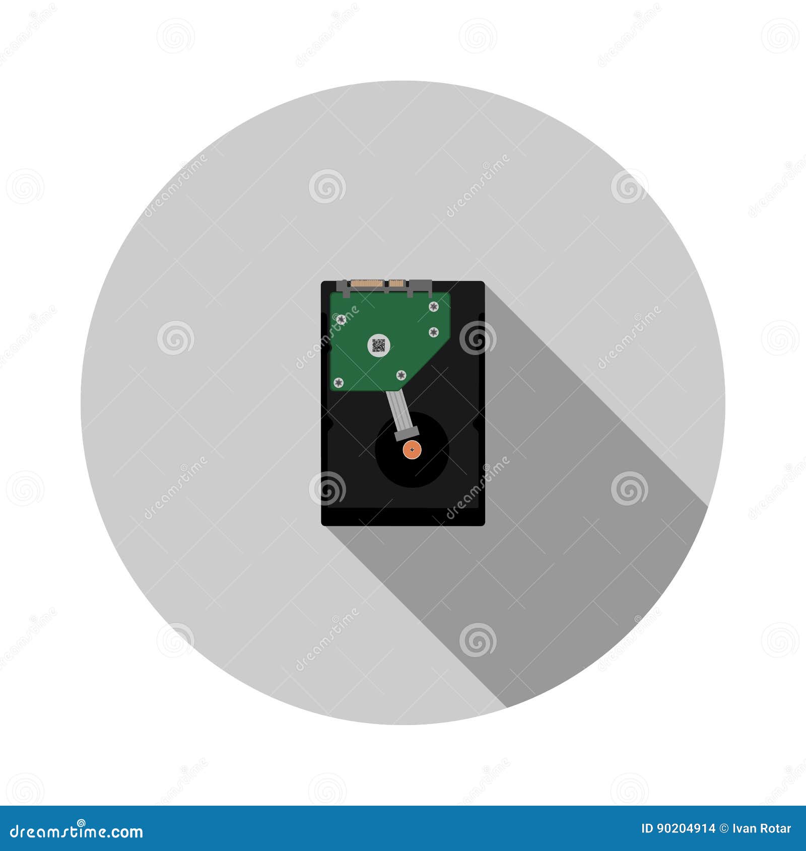 Vector Image of Hard Disk HDD Stock Vector - Illustration of memory ...