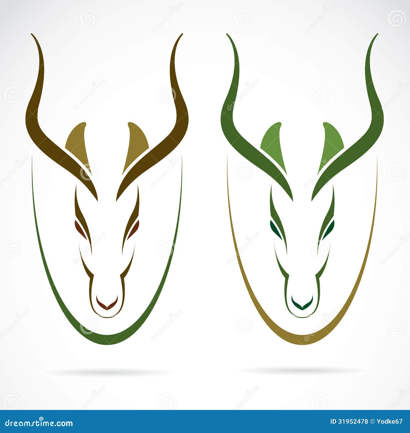 Vector Image of an Head Impala Stock Vector - Illustration of head ...
