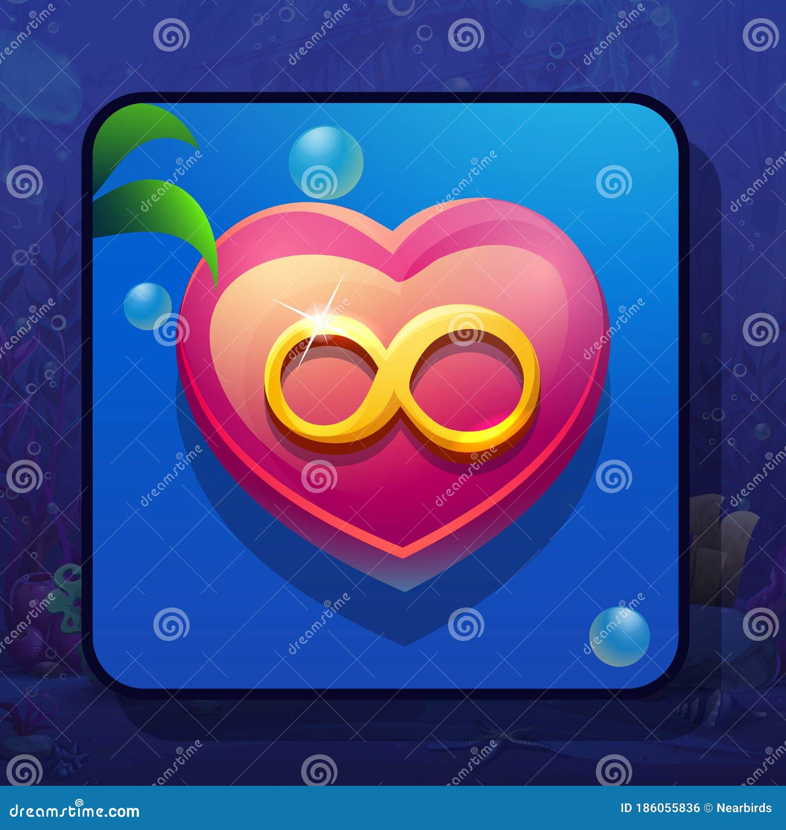 Vector Image of Heart with Infinity Sign Stock Vector - Illustration of ...