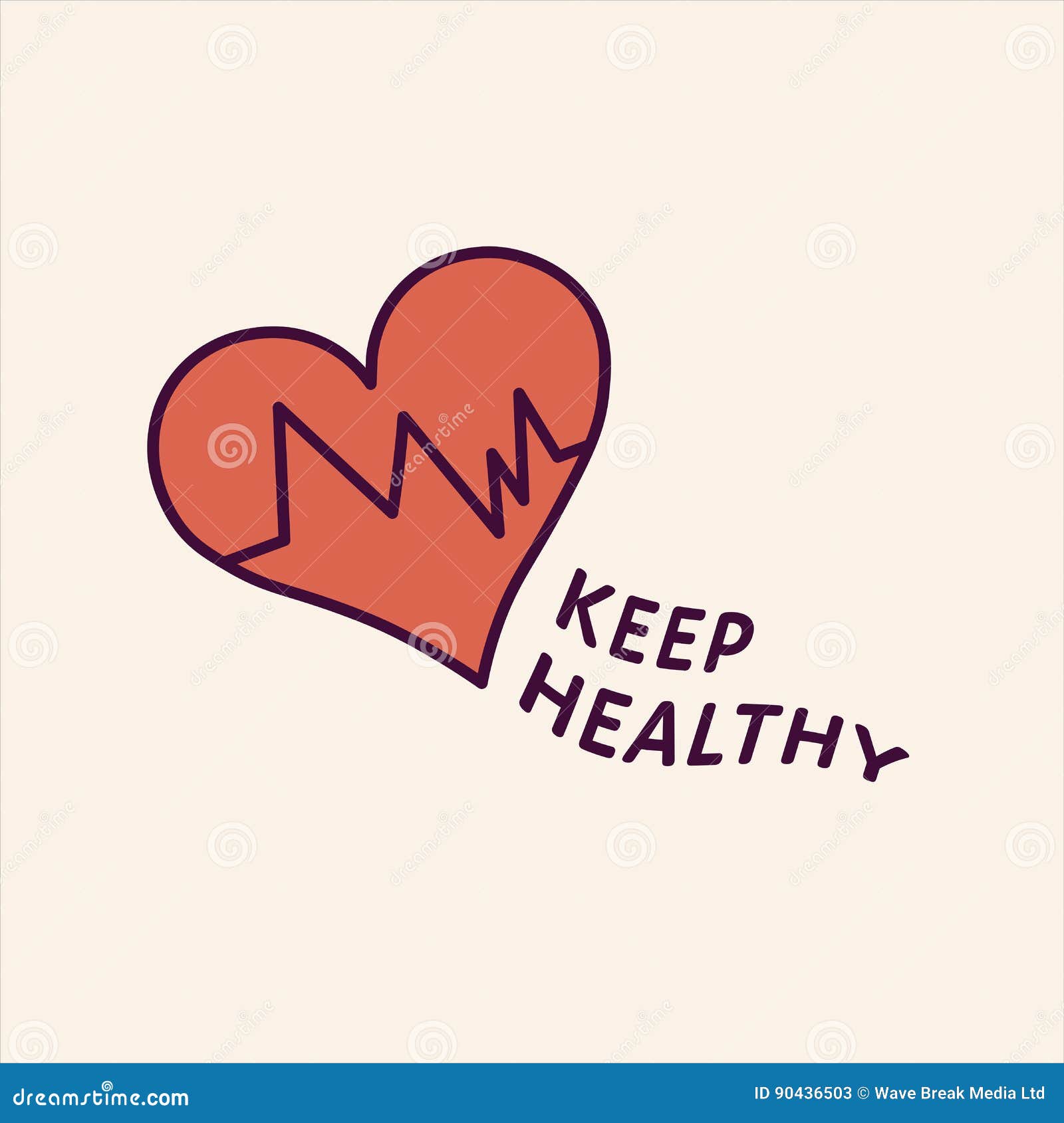 Keep Healthy Distance- Hand Drawn Lettering Vector Illustration ...
