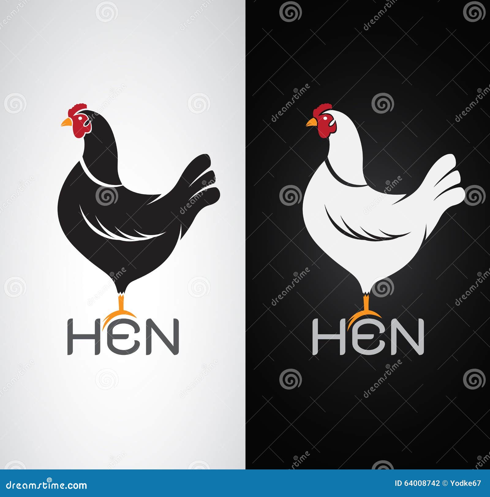 Vector Image of an Hen Design Stock Vector - Illustration of icon ...