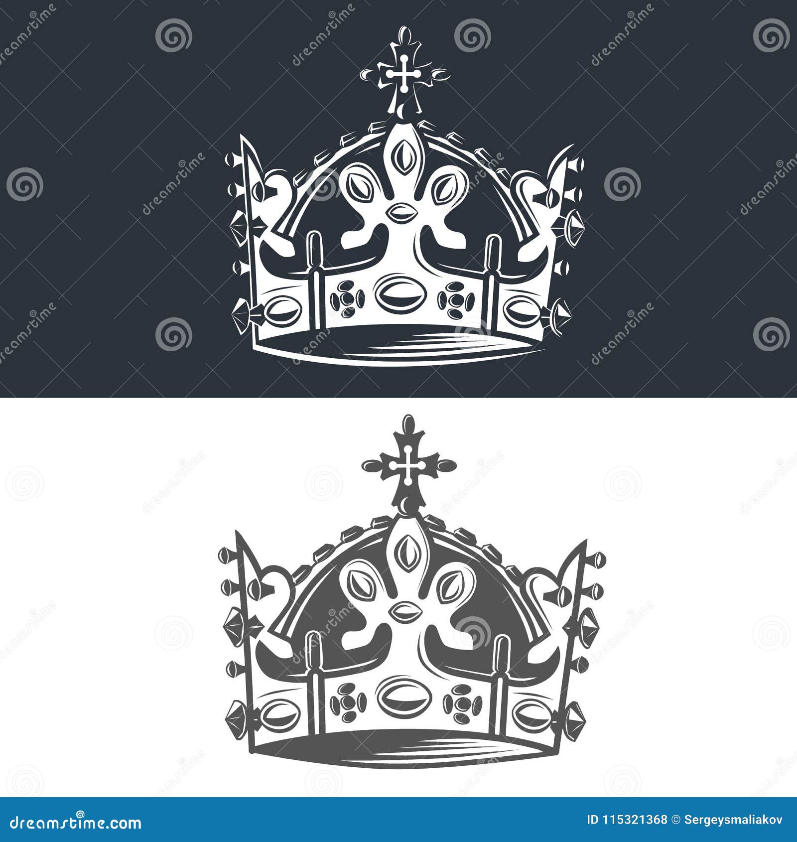Vector Image of Heraldic Crown. Stock Vector - Illustration of prince ...