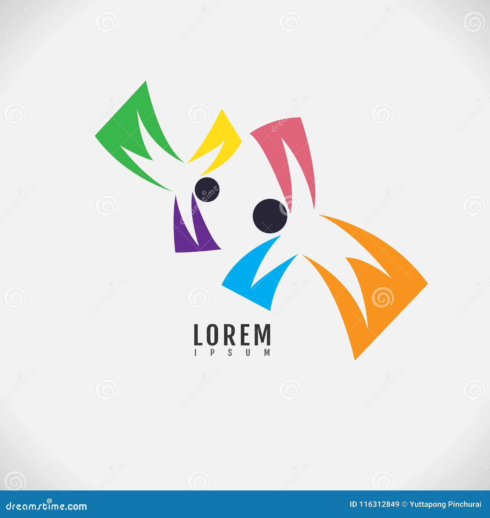 Vector Image of an Human Design on White Background. Sport, Logo Stock ...