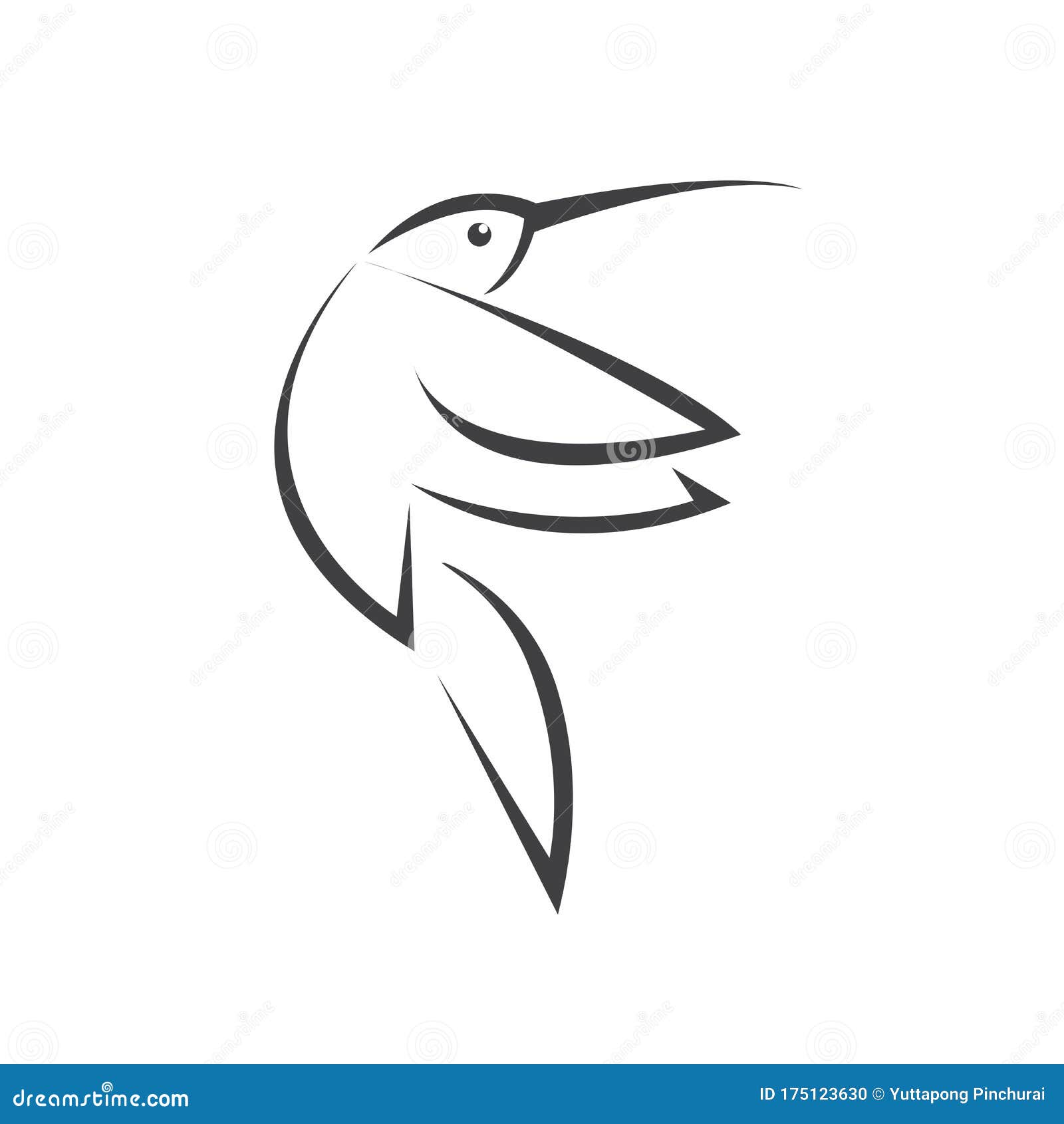 Vector Image Hummingbird Design on White Background. Icon Symbol ...