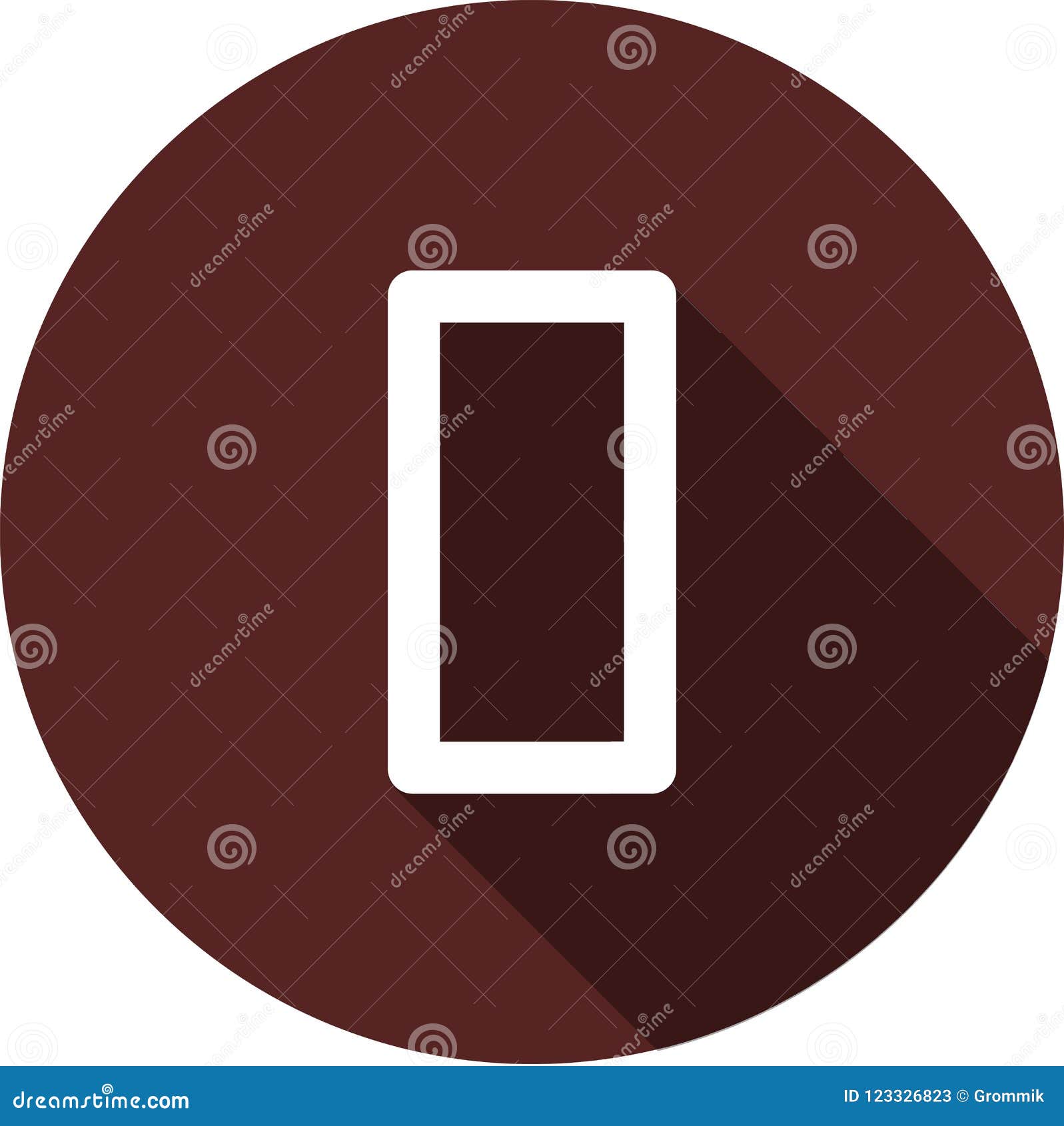 Icon with the Number Zero on the Circle of Maroon, Vector Image Stock ...