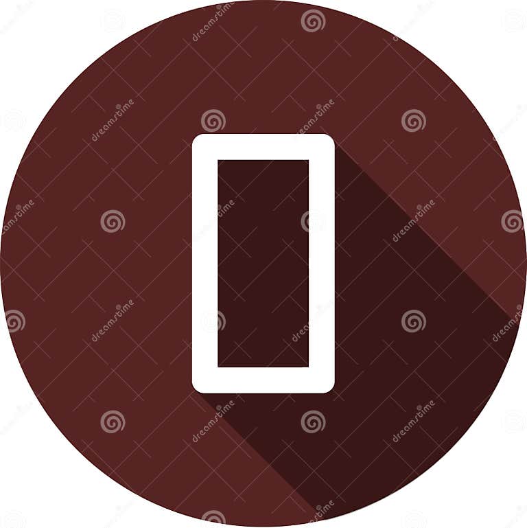 Icon with the Number Zero on the Circle of Maroon, Vector Image Stock ...