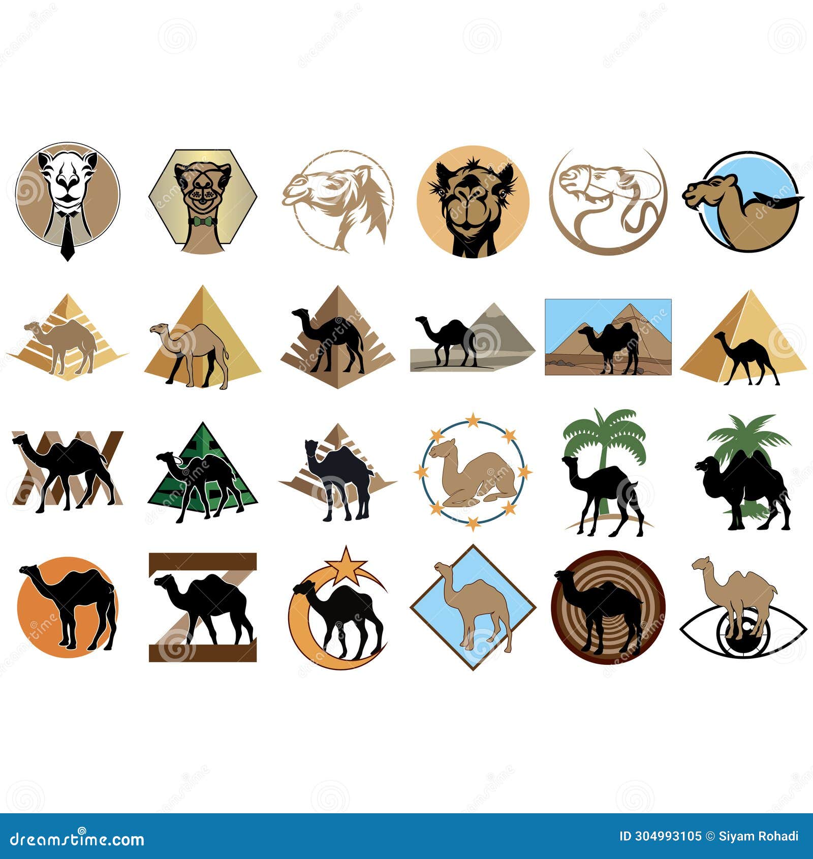 Collection of camel logos stock illustration. Illustration of ...