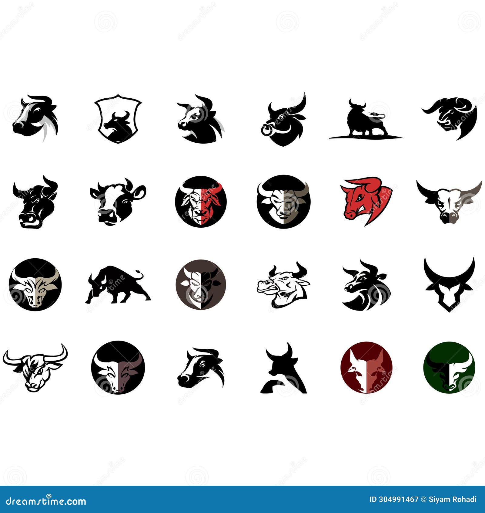 Collection of cow logos stock vector. Illustration of animal - 304991467