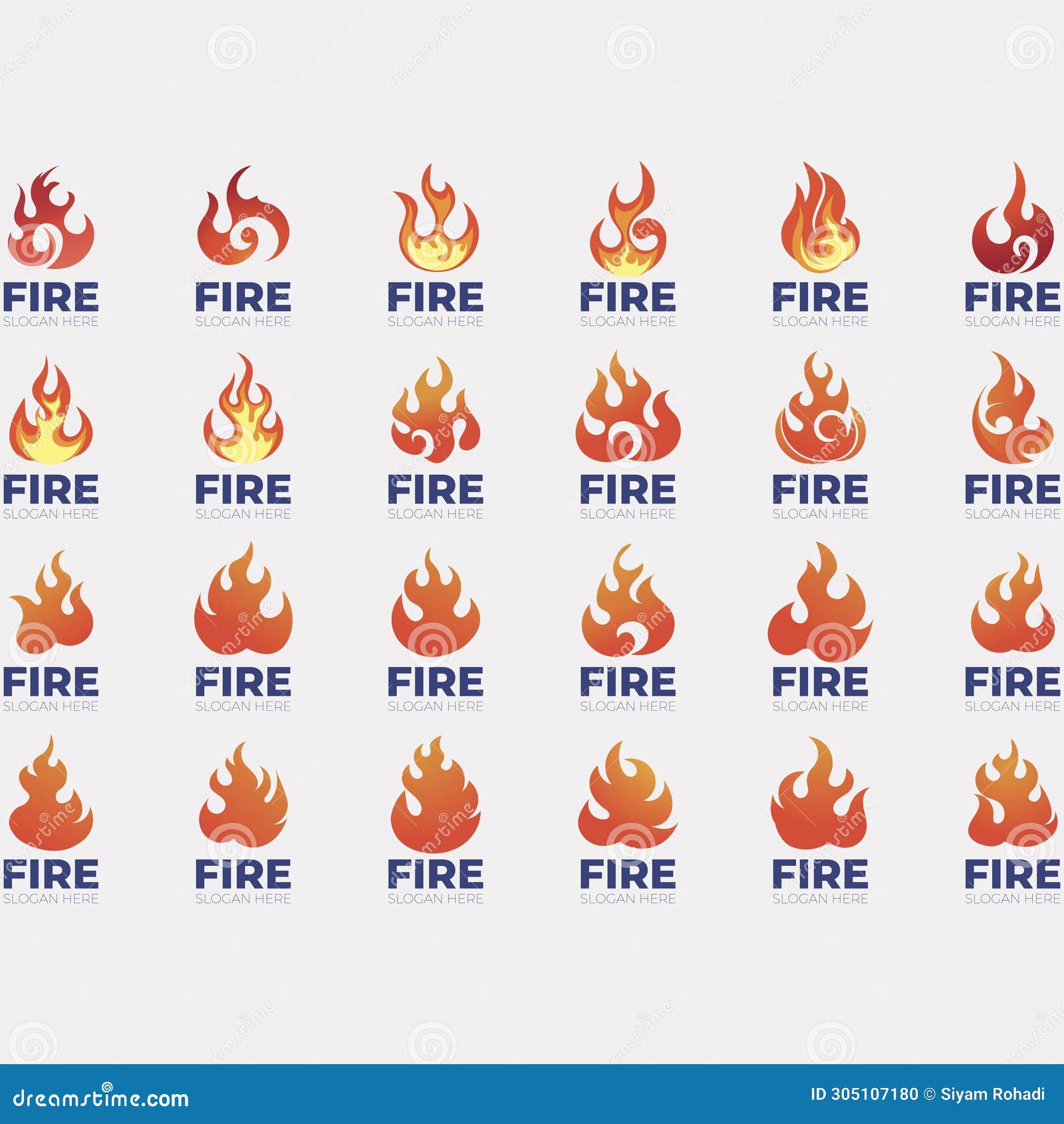Collection of fire logos stock illustration. Illustration of burning ...