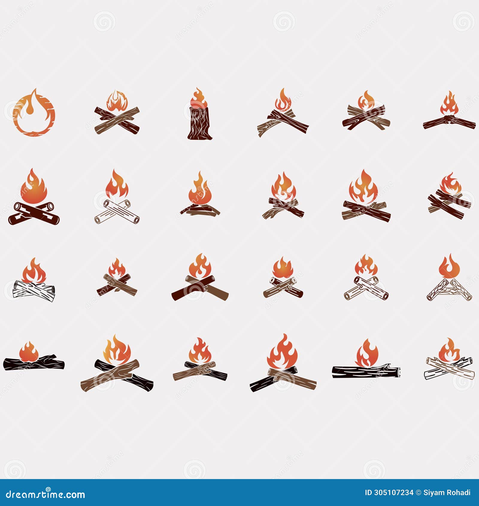 Collection of fire logos stock illustration. Illustration of symbol ...