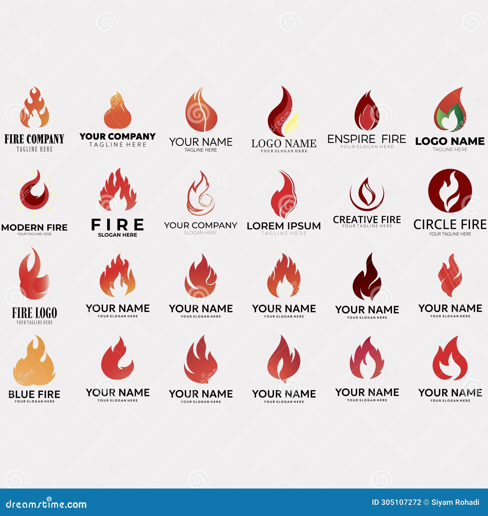 Collection of fire logos stock vector. Illustration of celebration ...