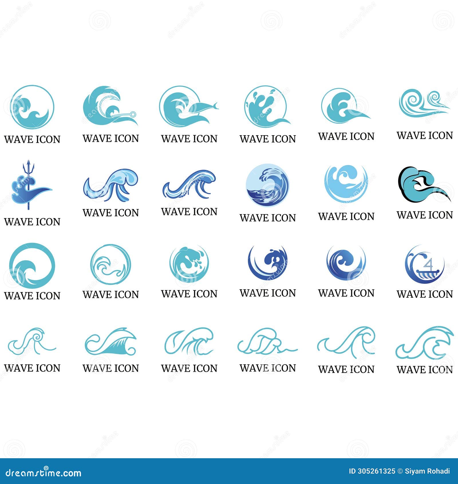 Collection of wave logos stock illustration. Illustration of splash ...