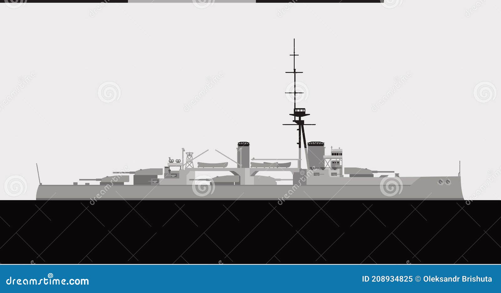 HMS COLOSSUS 1911. Royal Navy Battleship. Stock Illustration ...