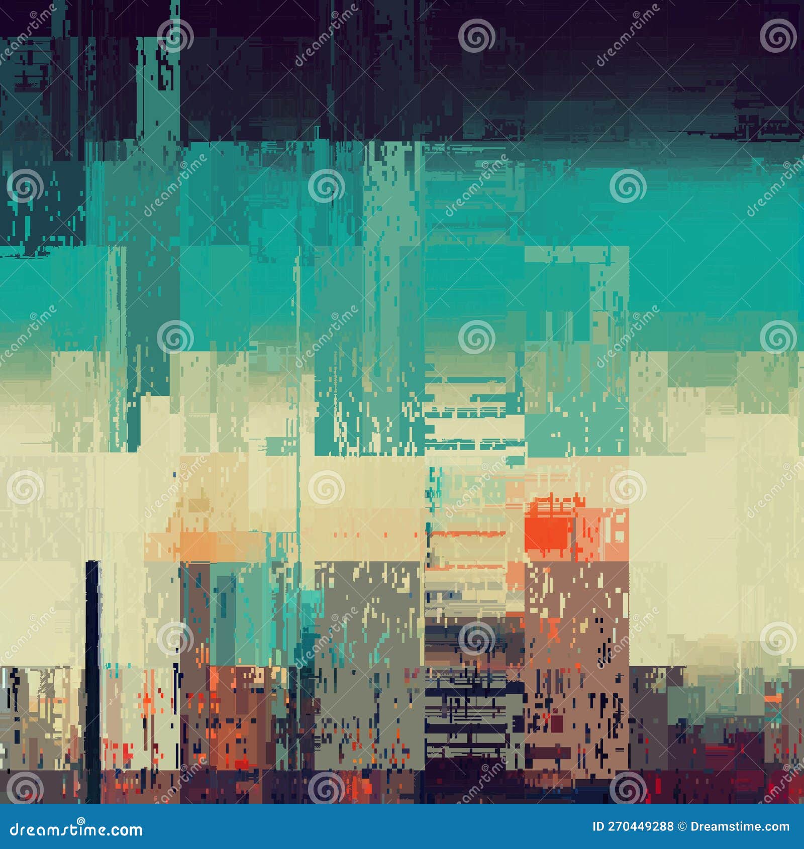 Vector Image with Imitation of Grunge Datamoshing Texture. Stock Vector ...