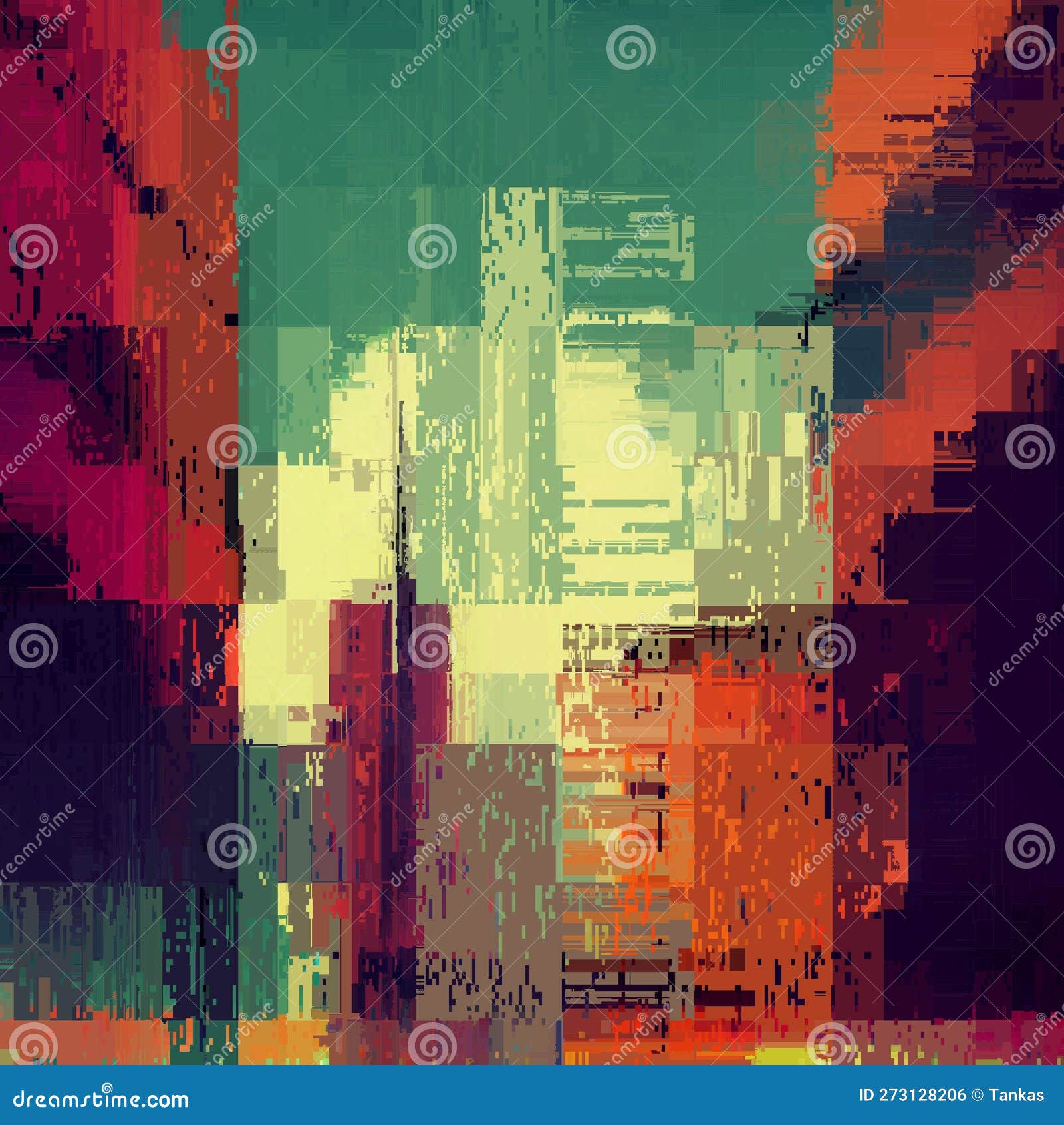 Vector Image with Imitation of Grunge Datamoshing Texture. Stock Vector ...