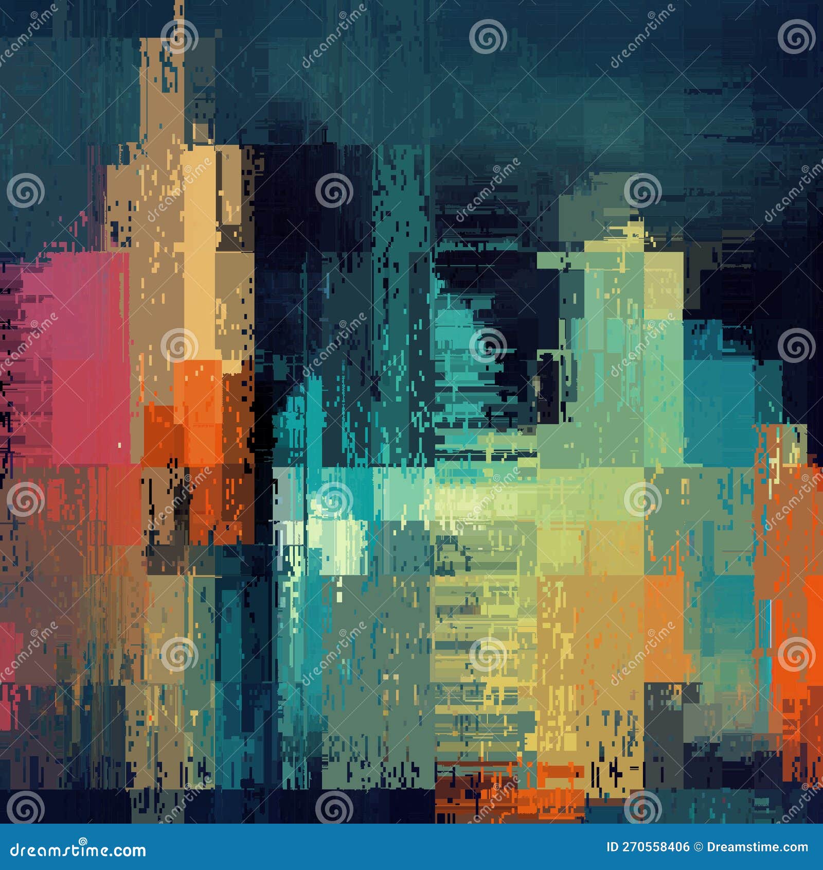 Vector Image with Imitation of Grunge Datamoshing Texture. Stock ...