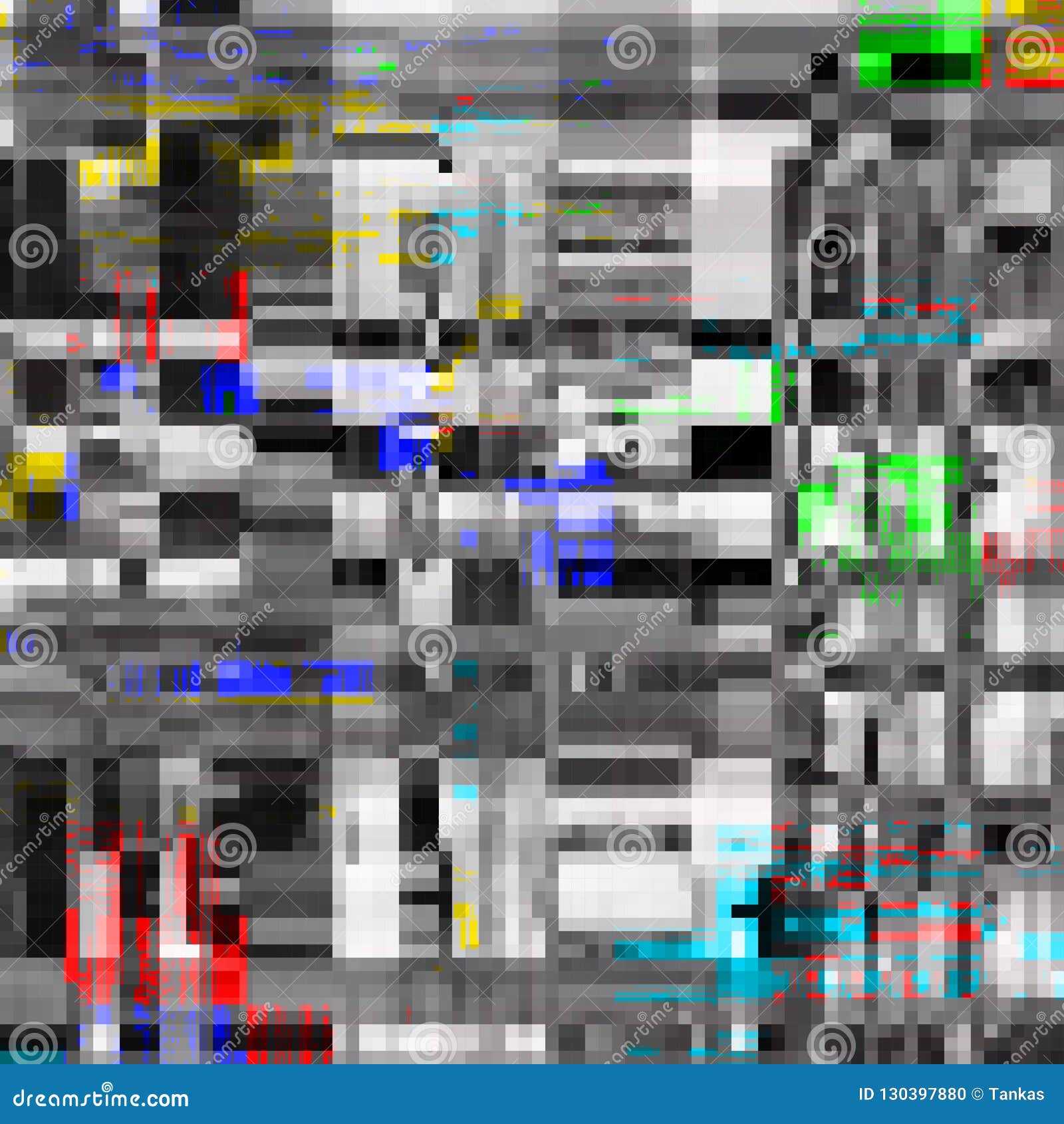 Vector Image with Imitation of Grunge Datamoshing Texture. Stock Vector ...