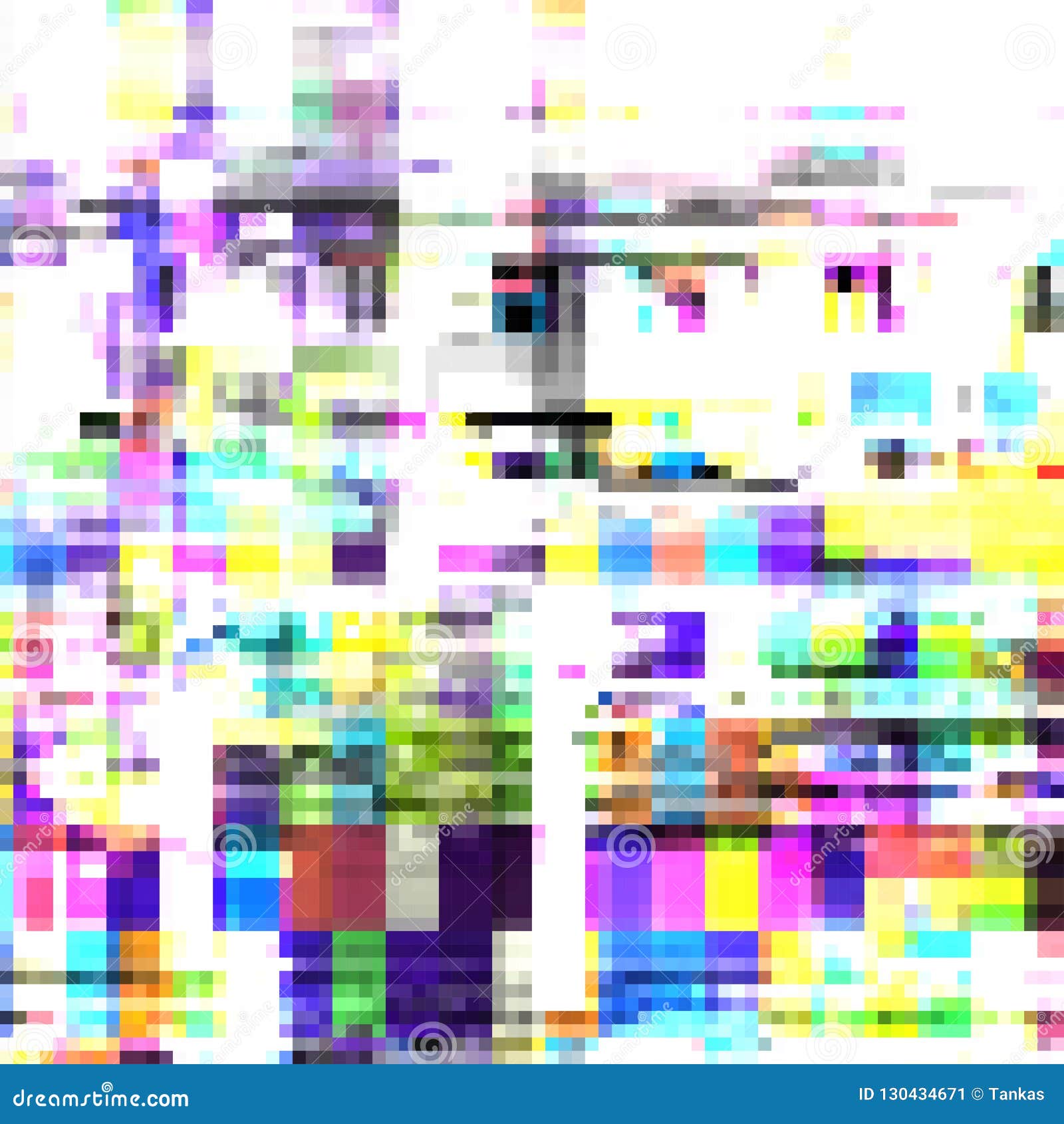 Vector Image with Imitation of Grunge Datamoshing Texture. Stock Vector ...