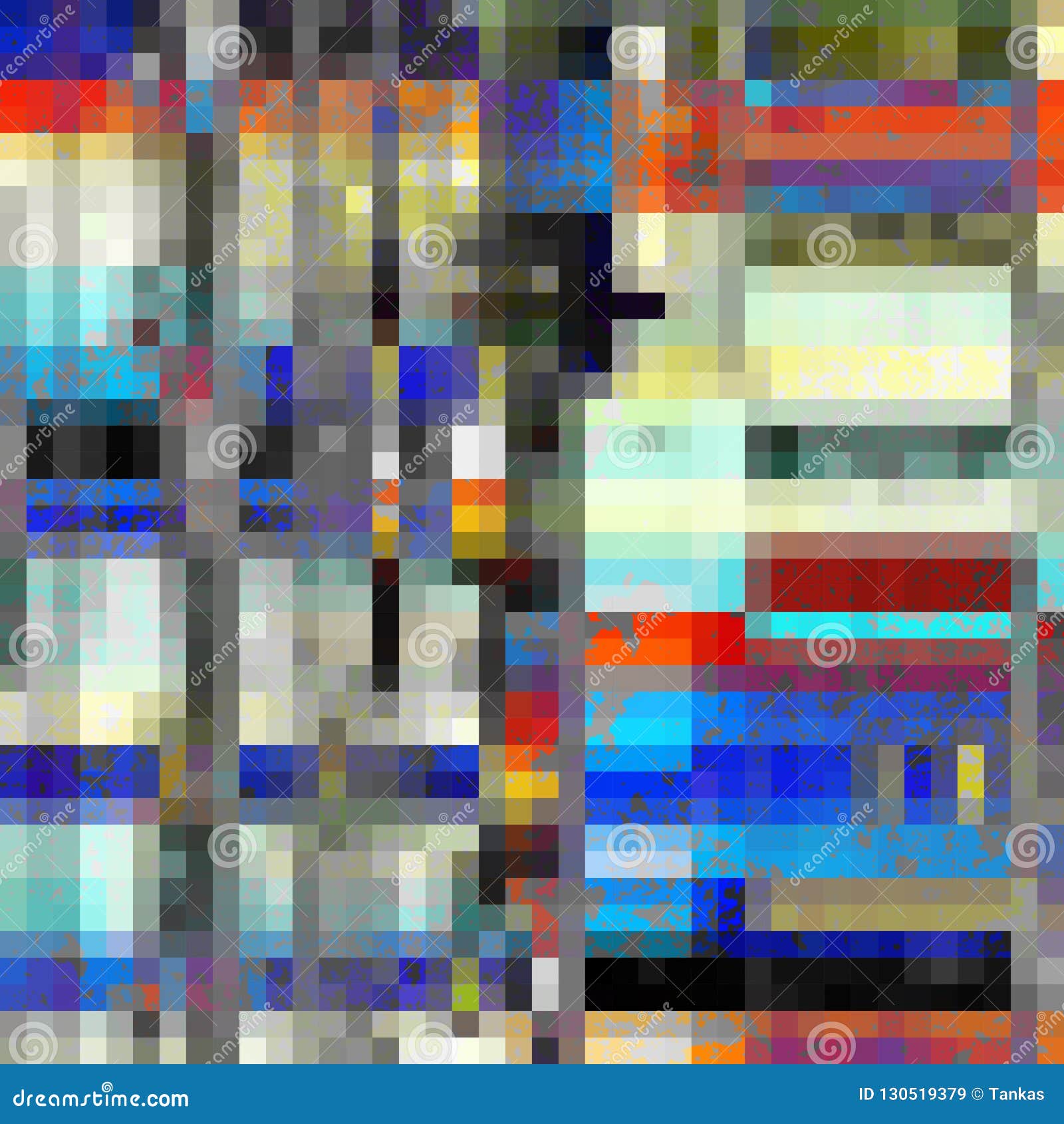 Vector Image with Imitation of Grunge Datamoshing Texture. Stock Vector ...