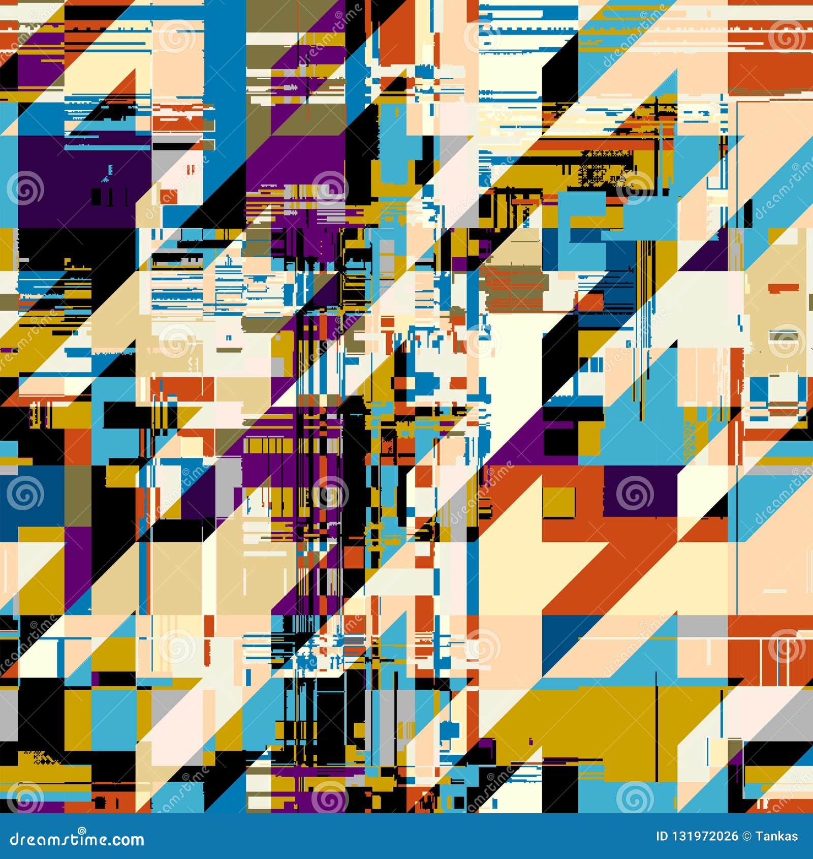 Vector Image with Imitation of Grunge Datamoshing Texture. Stock Vector ...