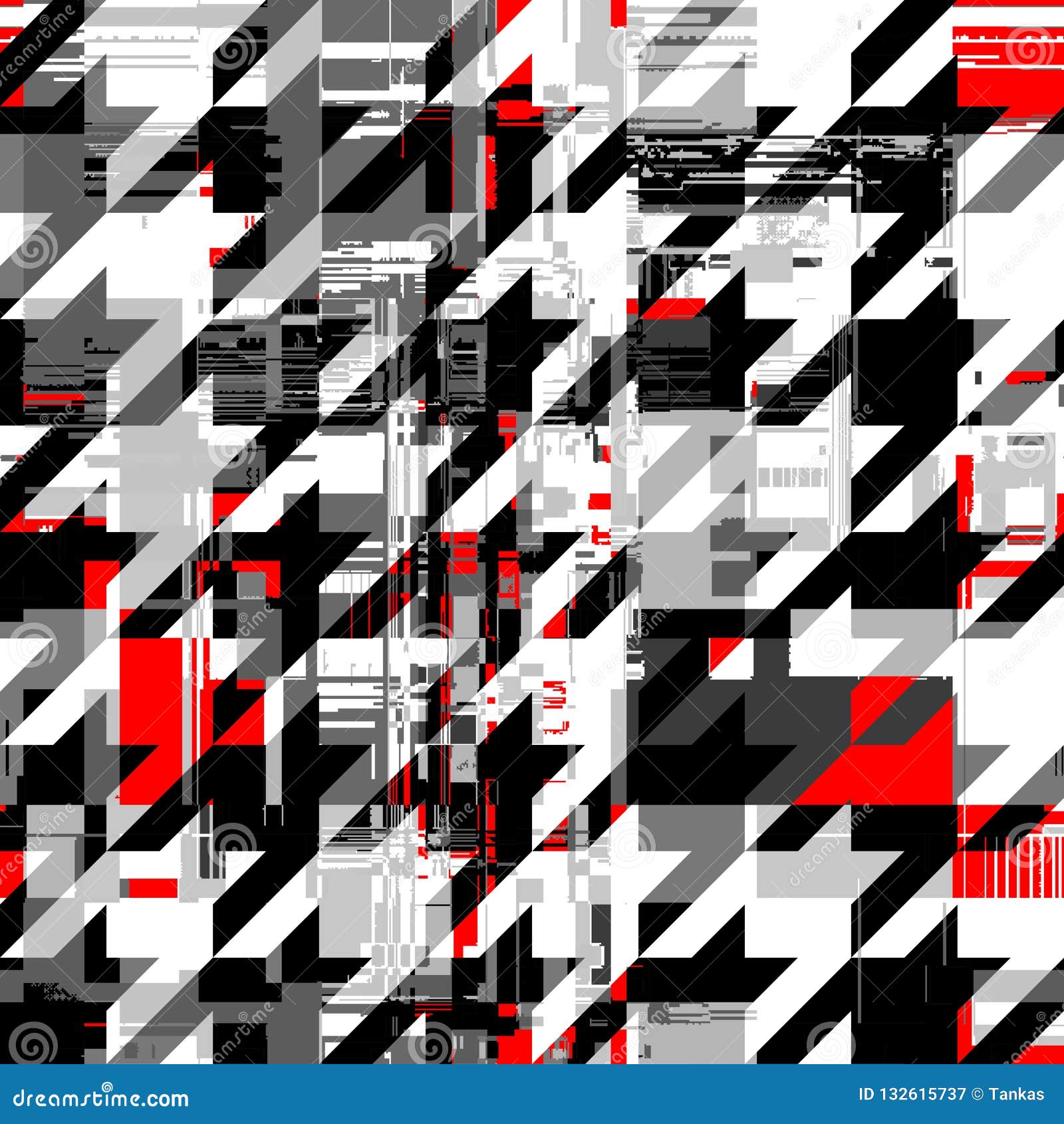 Vector Image with Imitation of Grunge Datamoshing Texture. Stock Vector ...