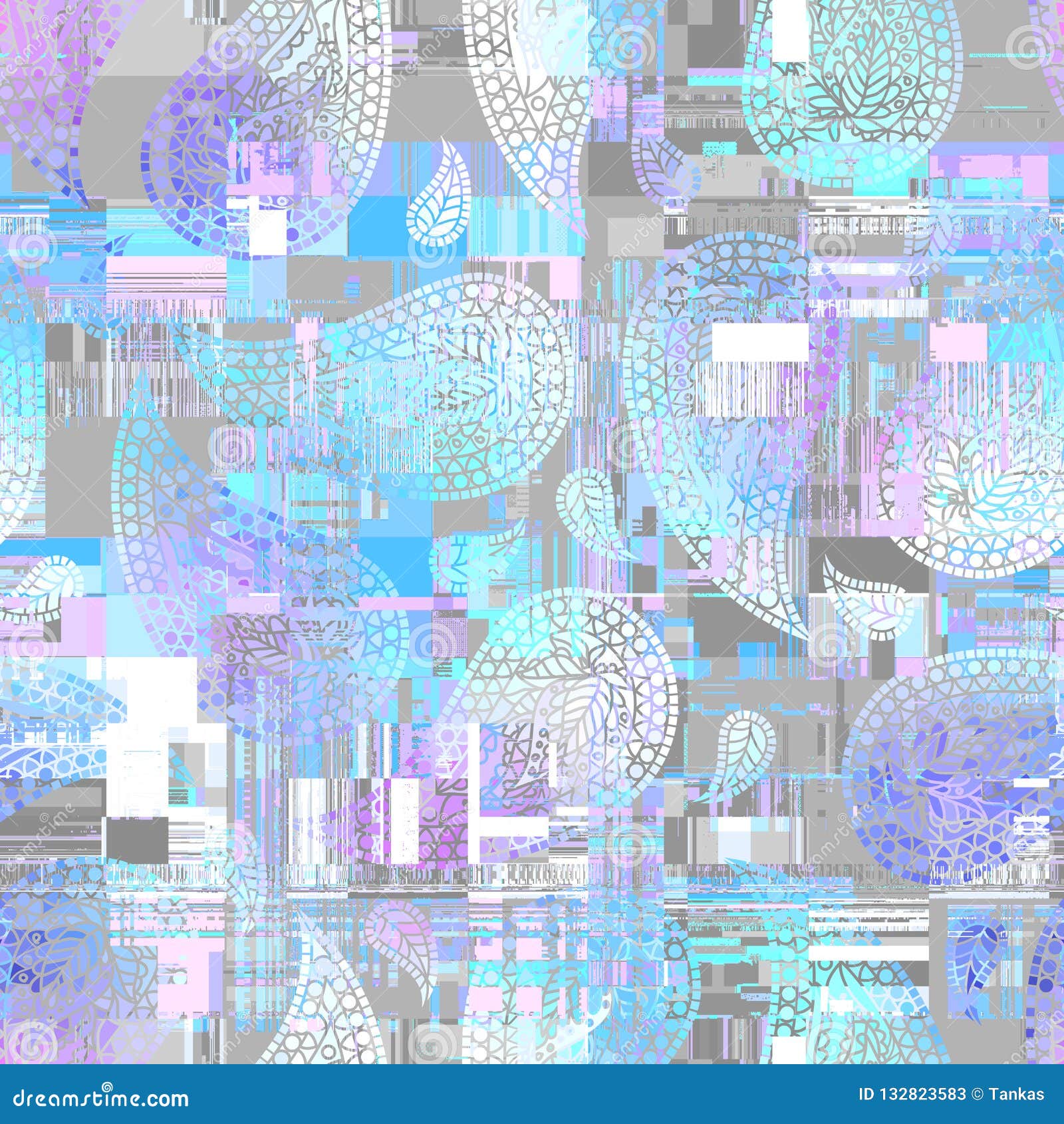 Vector Image with Imitation of Grunge Datamoshing Texture. Stock Vector ...