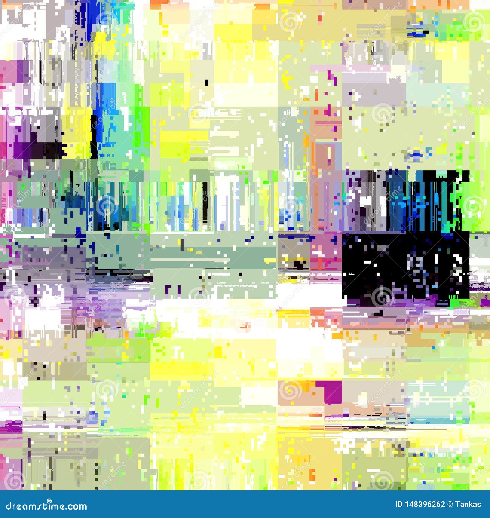 Vector Image with Imitation of Grunge Datamoshing Texture. Stock Vector ...