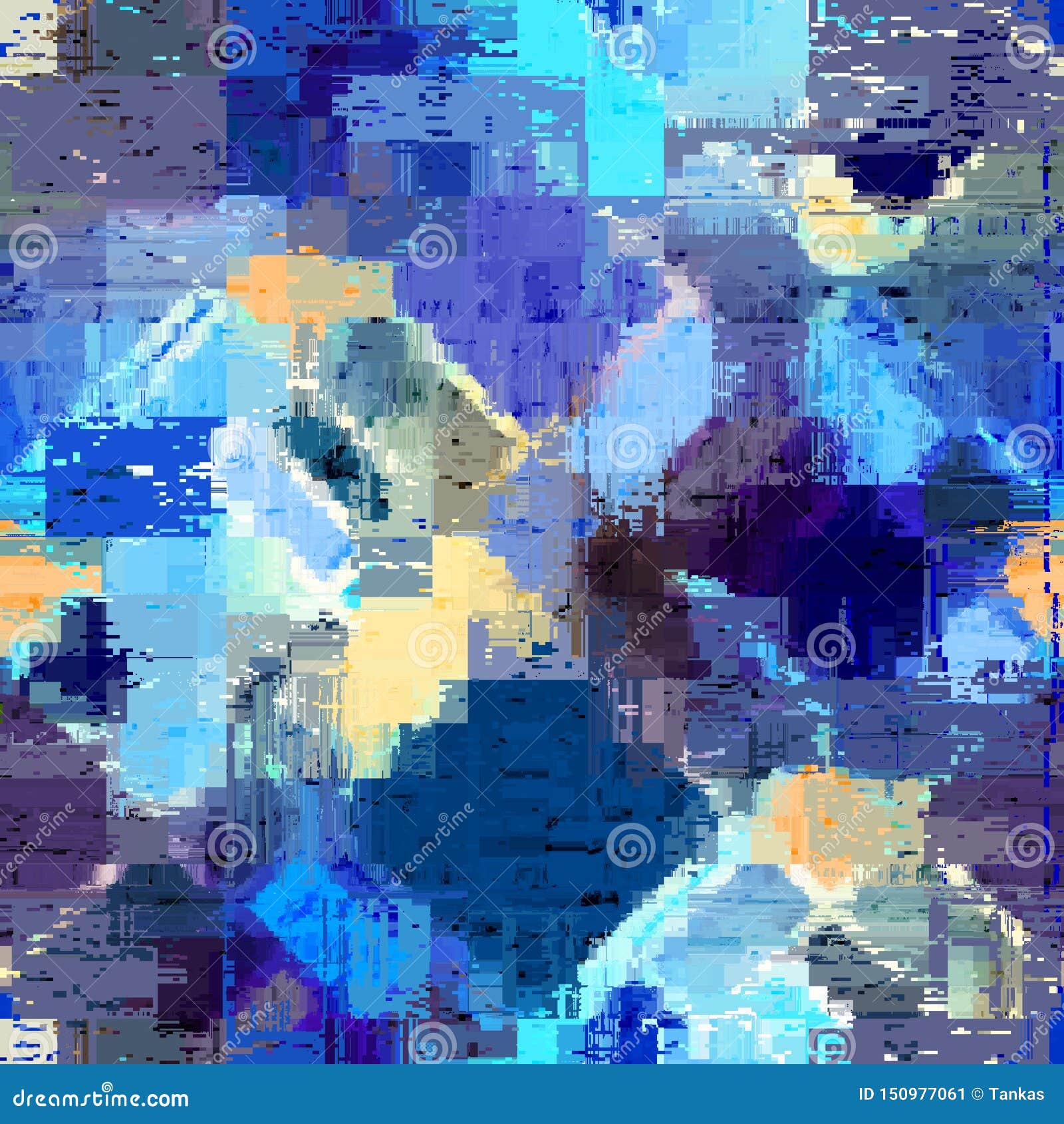 Vector Image with Imitation of Grunge Datamoshing Texture. Stock Vector ...