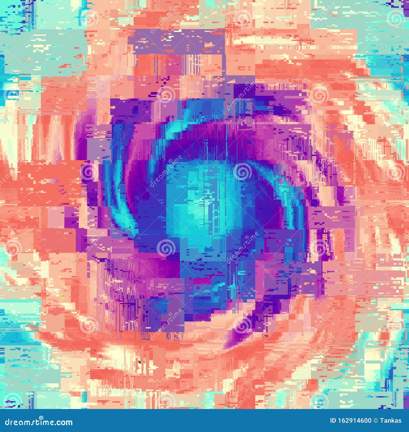 Vector Image with Imitation of Grunge Datamoshing Texture. Stock Vector ...